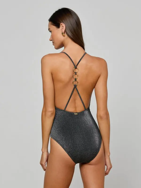 L'Agence Lisa Plunge One-piece Swimsuit