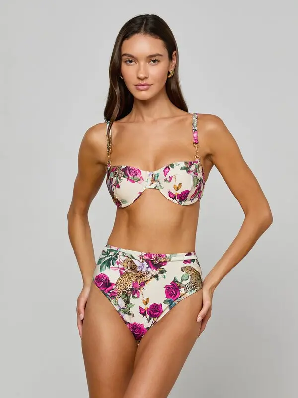 L'Agence Vanessa High-waisted Bikini Bottom