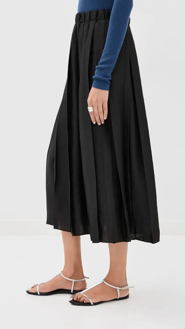 Tibi Feather Weight Pleated Skirt
