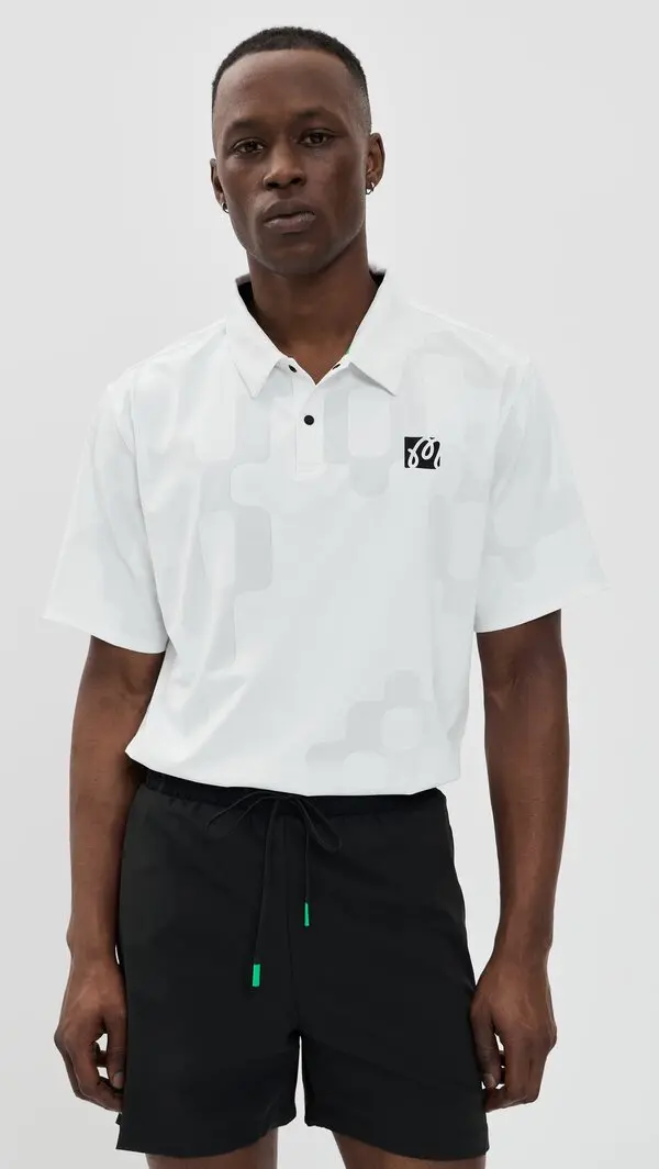 MALBON Performance Mesh Paneled Polo