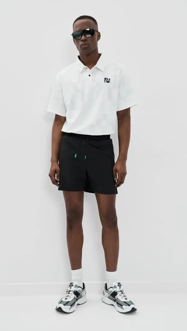 MALBON Performance Mesh Paneled Polo