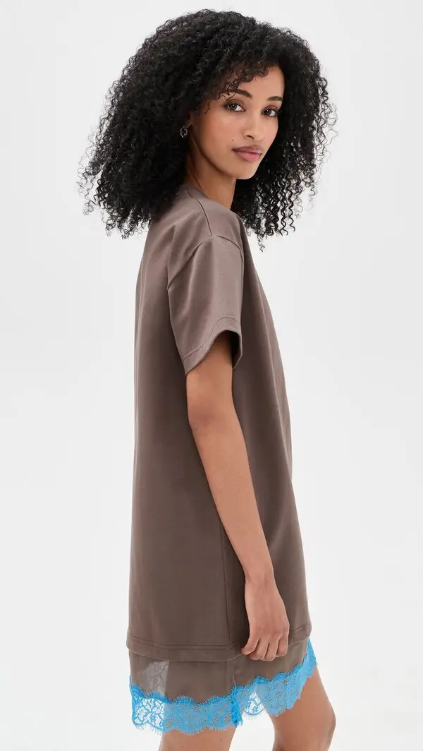 Staud Grier Mini Dress - Mink/pool