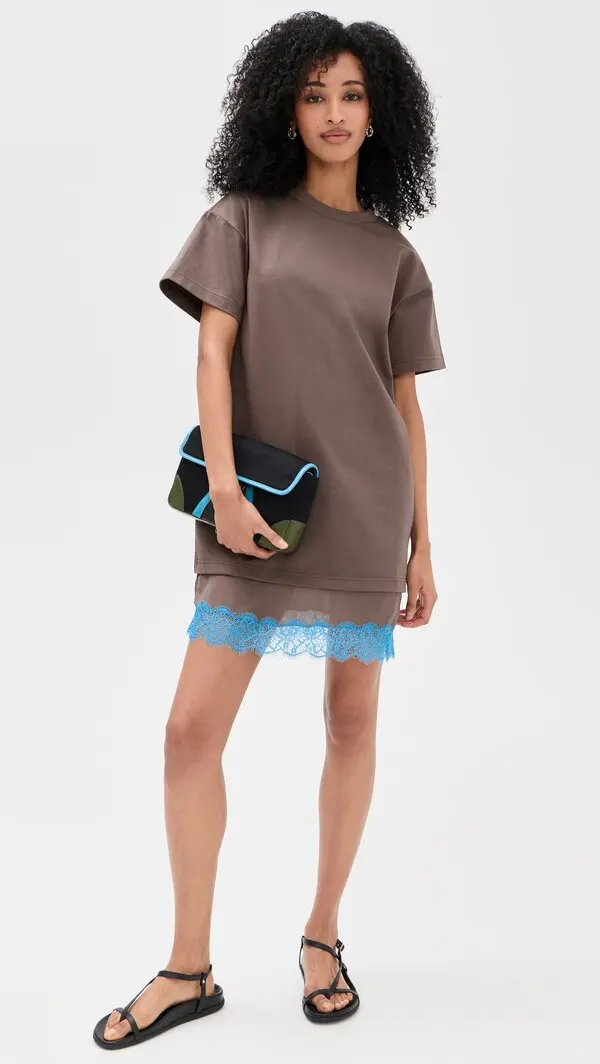 Staud Grier Mini Dress - Mink/pool