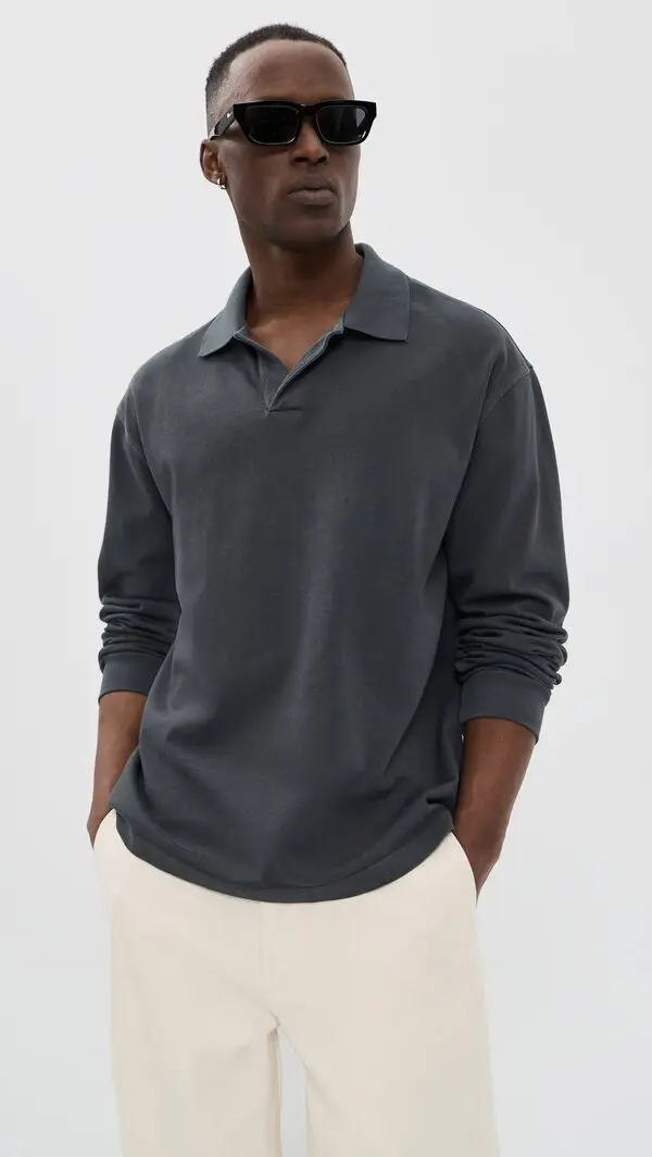 Madewell Cotton Long Sleeve Polo