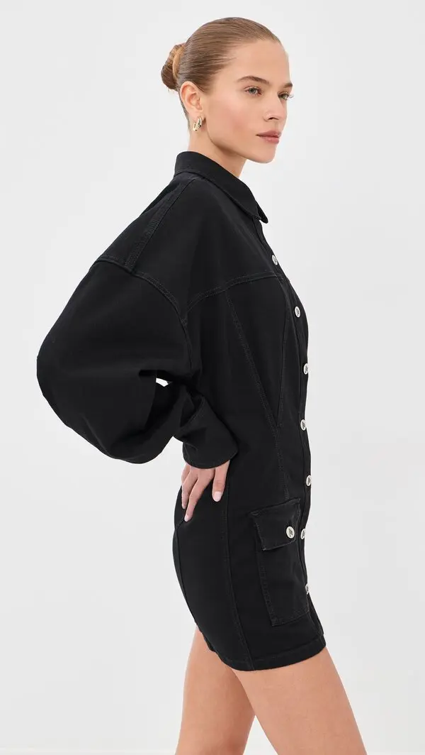 Attico Mini Denim Shirt Dress