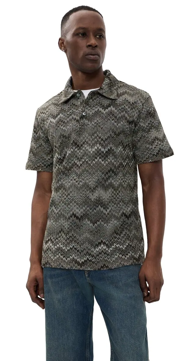 Missoni Short Sleeve Polo - Brown Tones