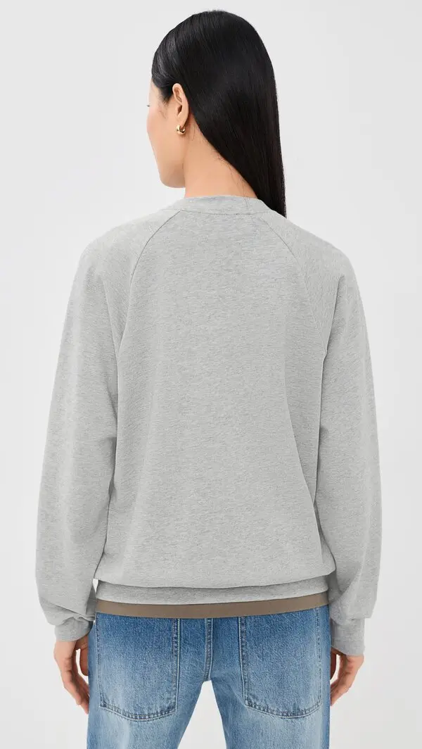 Tibi Perfect Vintage Sweatshirt - Heather Grey