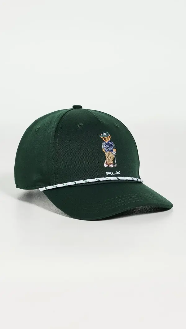 Rlx Ralph Lauren Seasonal Bear Rope Cap - Moss Agate
