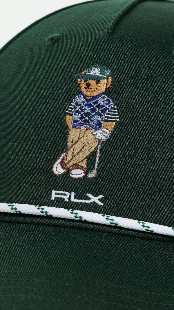 Rlx Ralph Lauren Seasonal Bear Rope Cap - Moss Agate