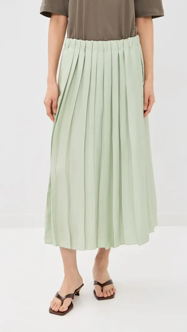 Tibi Feather Weight Pleated Skirt