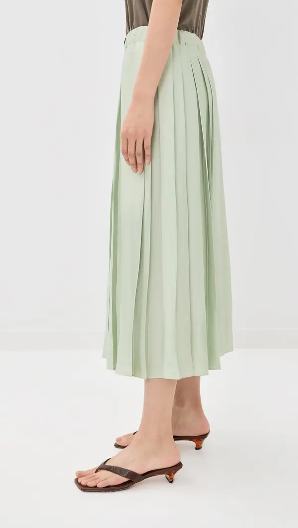 Tibi Feather Weight Pleated Skirt