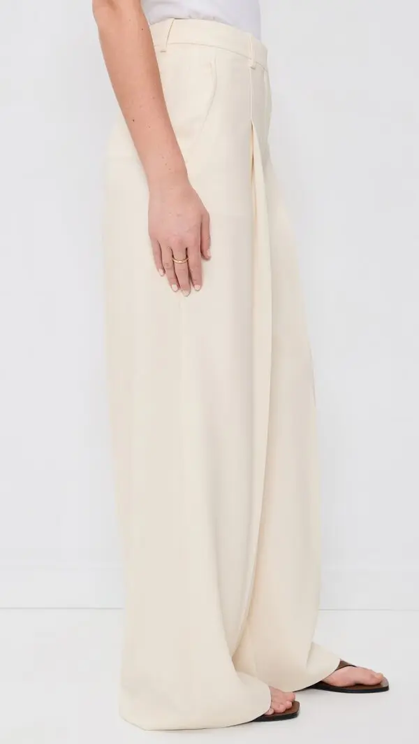 Theory Wide Leg Pleat Trousers