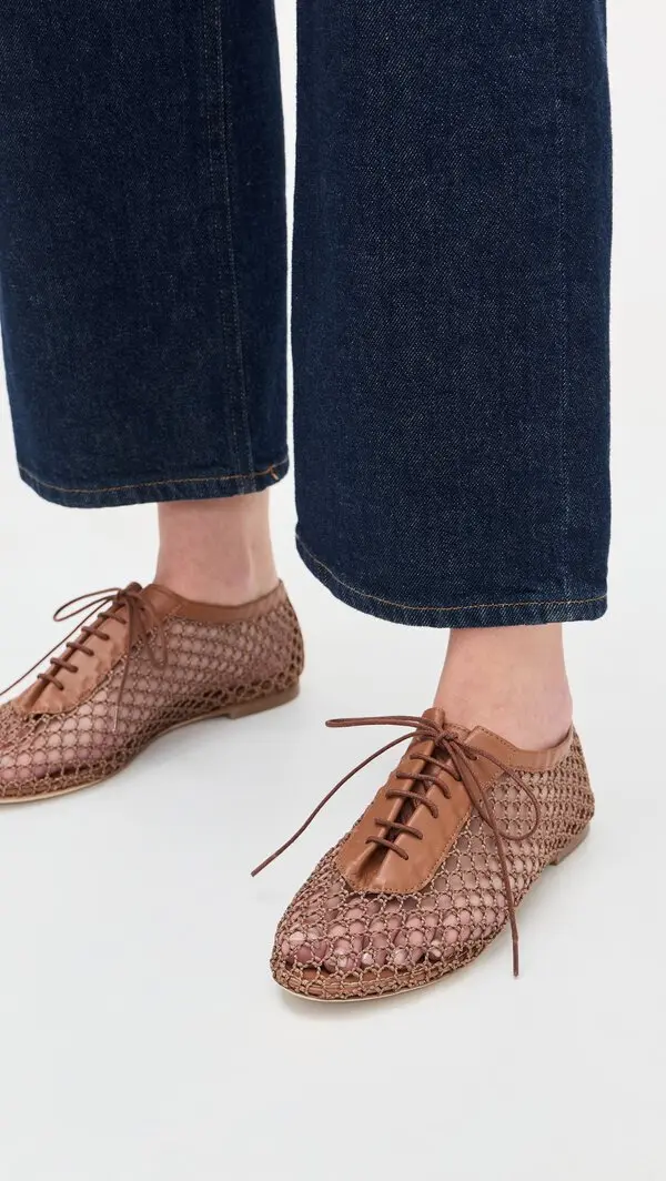 Staud Kit Lace Up Flats