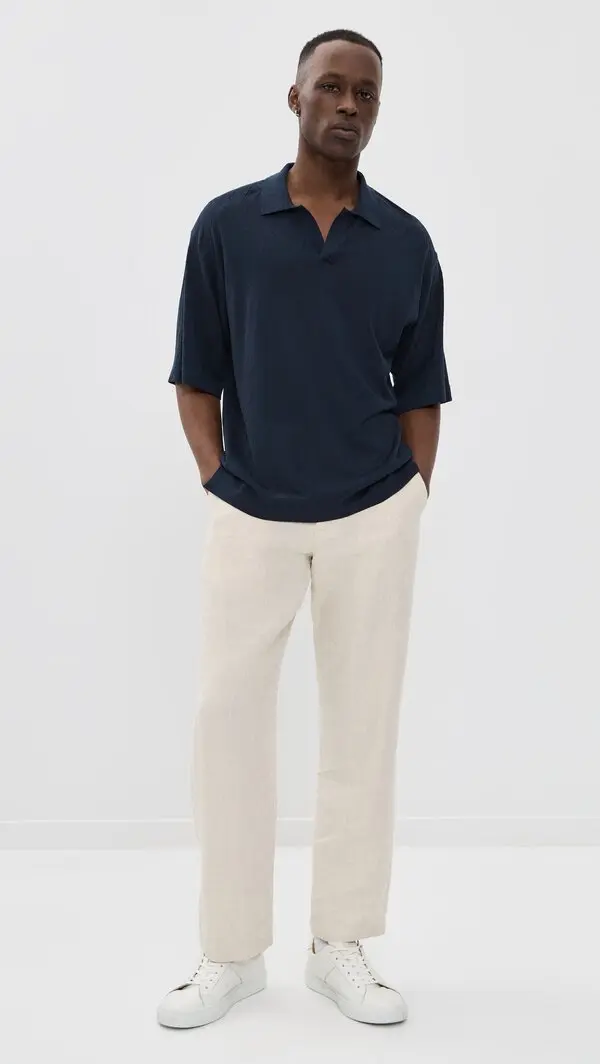 Officine Générale Pele Textured Knit Polo
