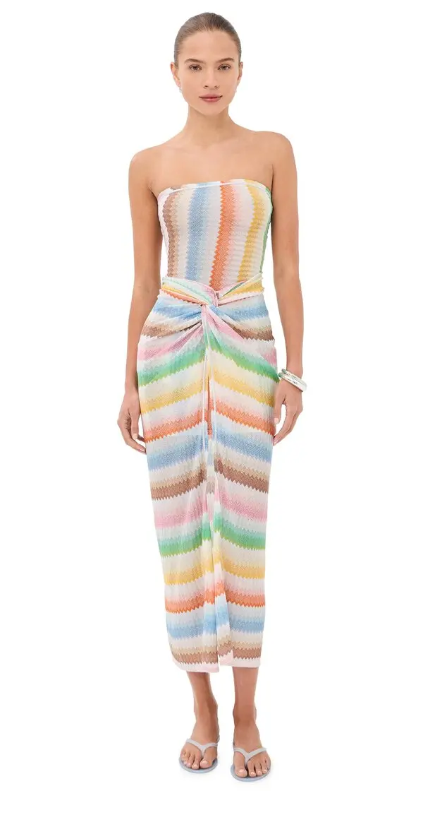 Missoni Strapless Long Cover Up Dress - Multicolor