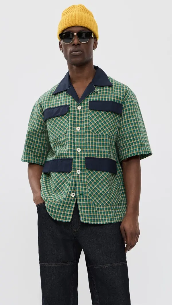 NICHOLAS DALEY Aloha Check Woven Shirt