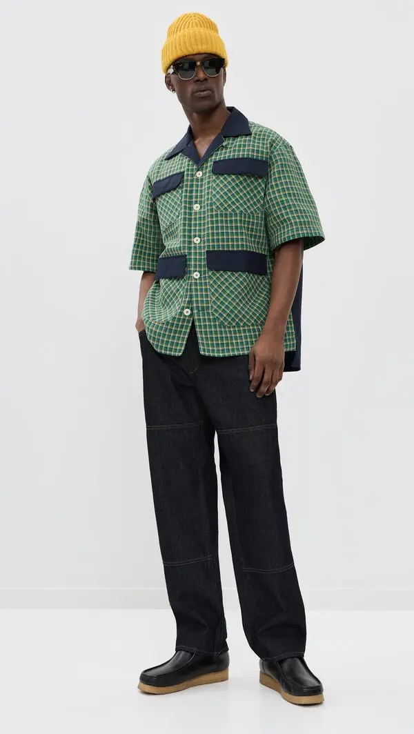NICHOLAS DALEY Aloha Check Woven Shirt