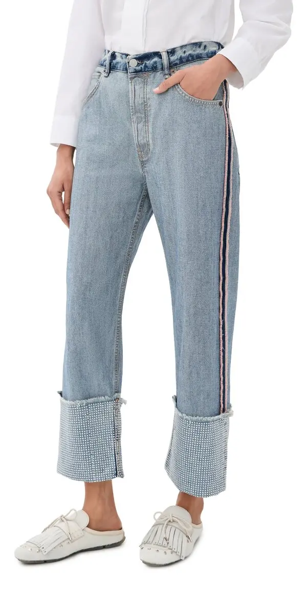 Acne Studios Cuffed Denim Trousers
