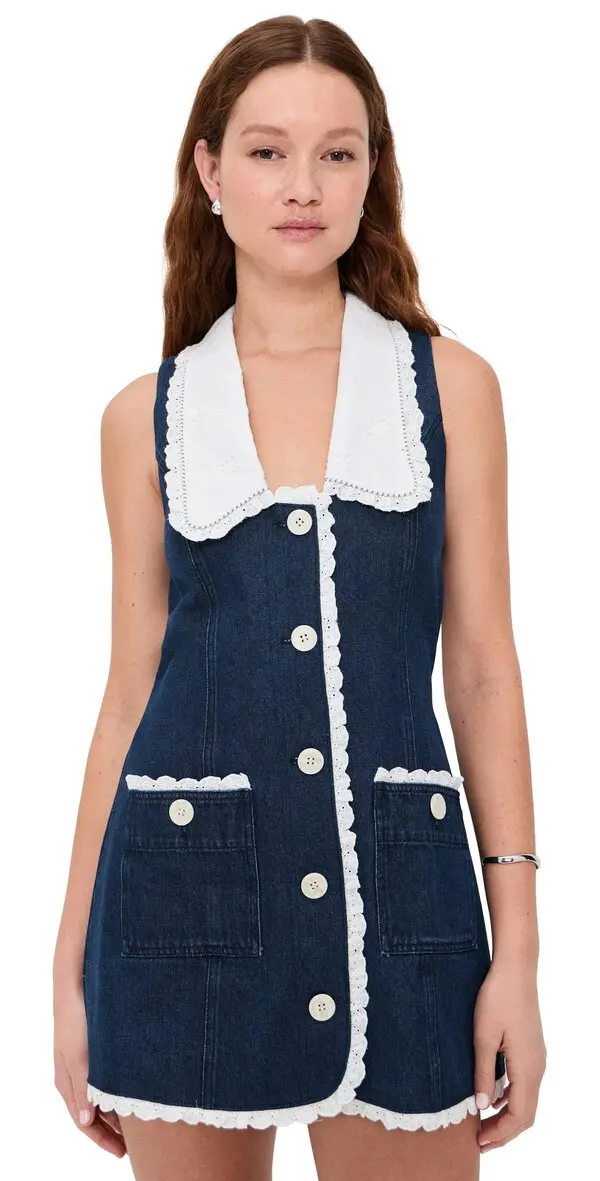 FAIT PAR FOUTCH Adrienna Mini Dress - Denim