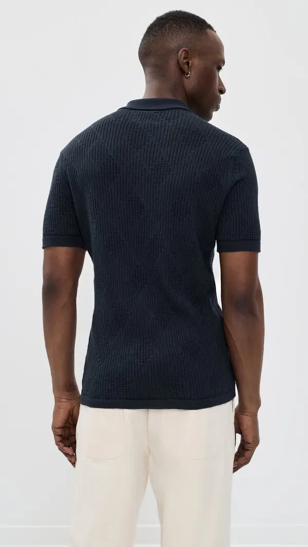 Billy Reid Diamond Knit Polo