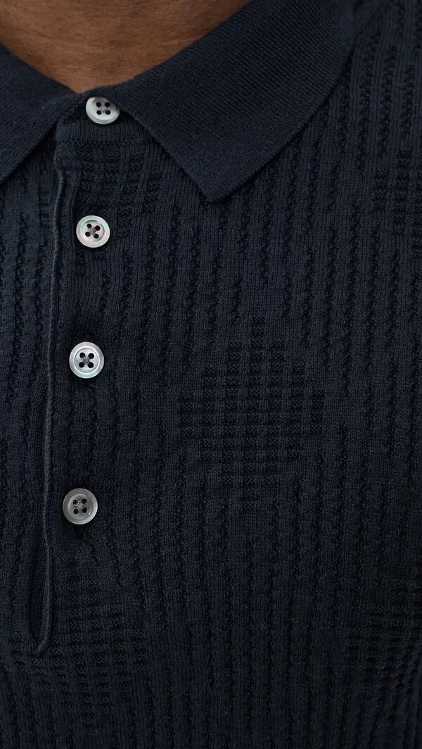 Billy Reid Diamond Knit Polo