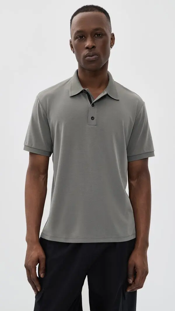 Rag & Bone Slim Polo In Tech Pique