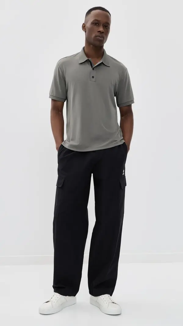 Rag & Bone Slim Polo In Tech Pique