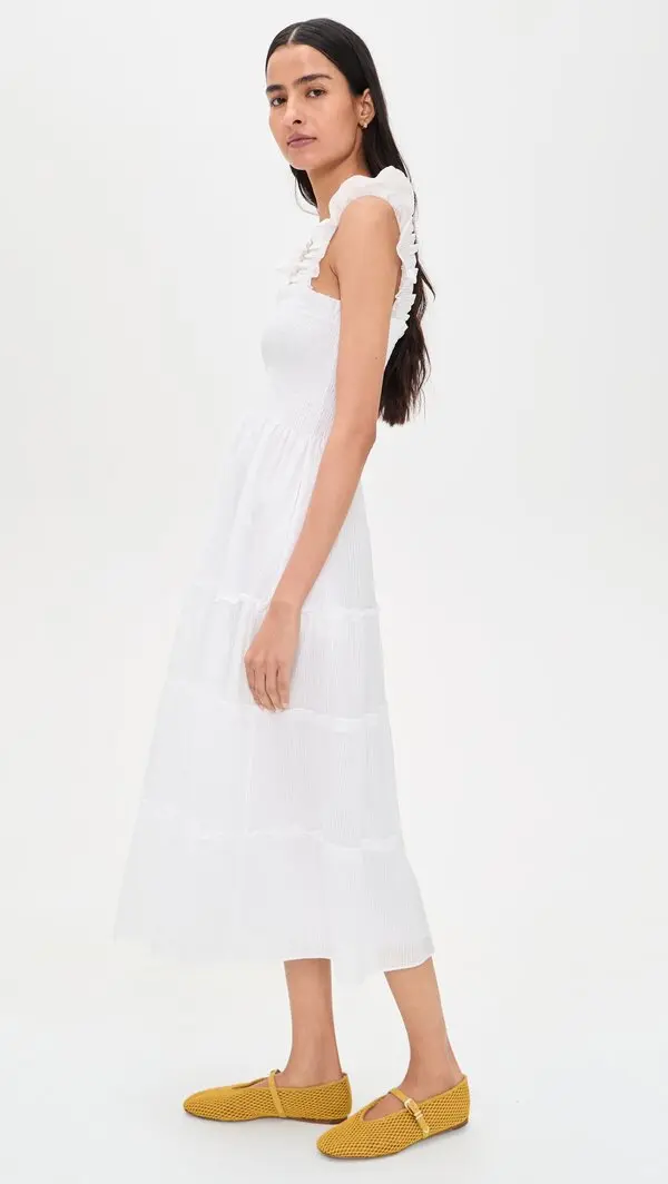 Hill House Home The Ellie Maxi Nap Dress - White | Editorialist