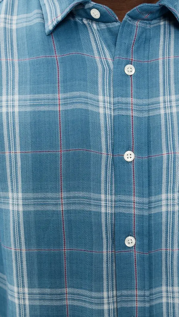Billy Reid Double Face Plaid Cypress Shirt