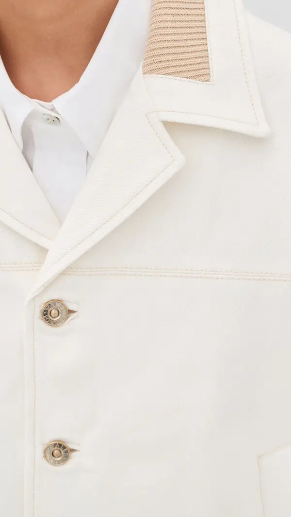 WALES BONNER Study Denim Jacket - Ivory