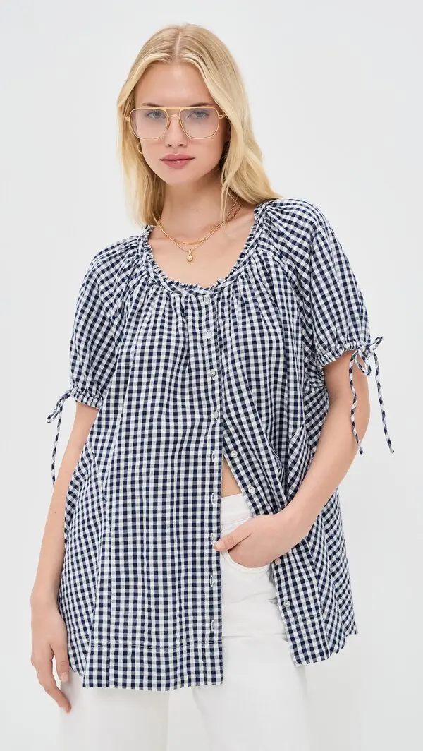 Free People Farley Gingham Tunic