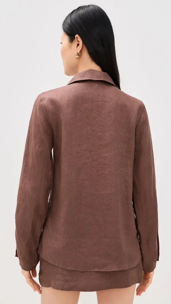 L*Space Venice Long Sleeve Shirt - Café