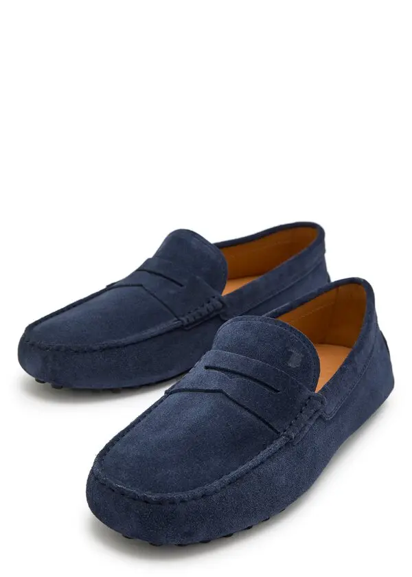 TOD'S Gommino Suede Loafers - Navy