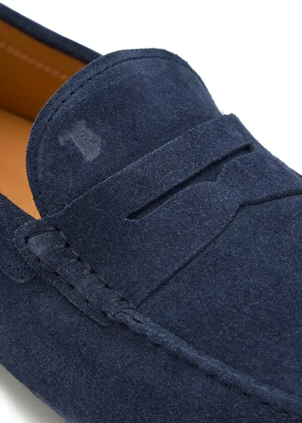 TOD'S Gommino Suede Loafers - Navy