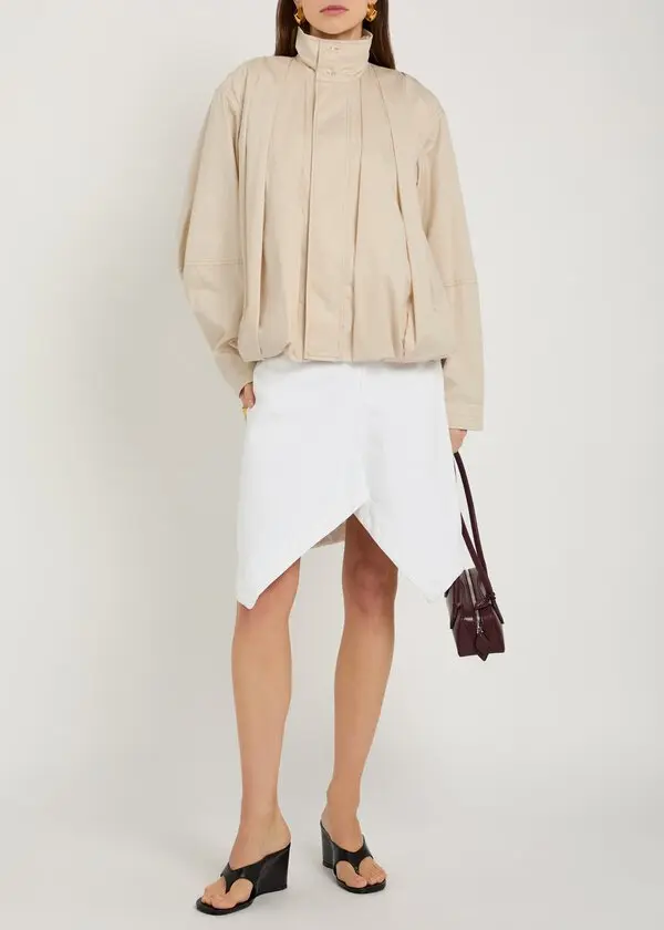 LEMAIRE High-neck Pleated Cotton Jacket