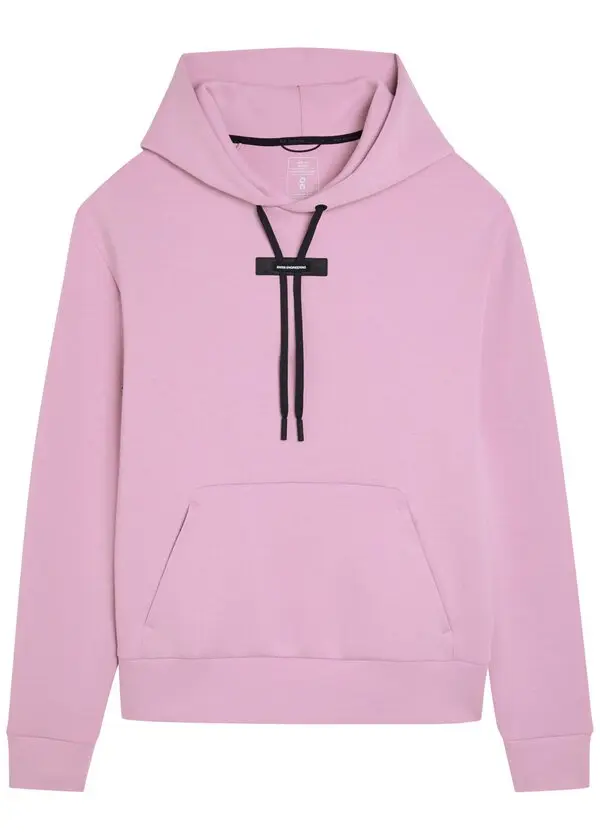 On Focus Tech Hooded Cott-blend Sweatshirt - Light Purple