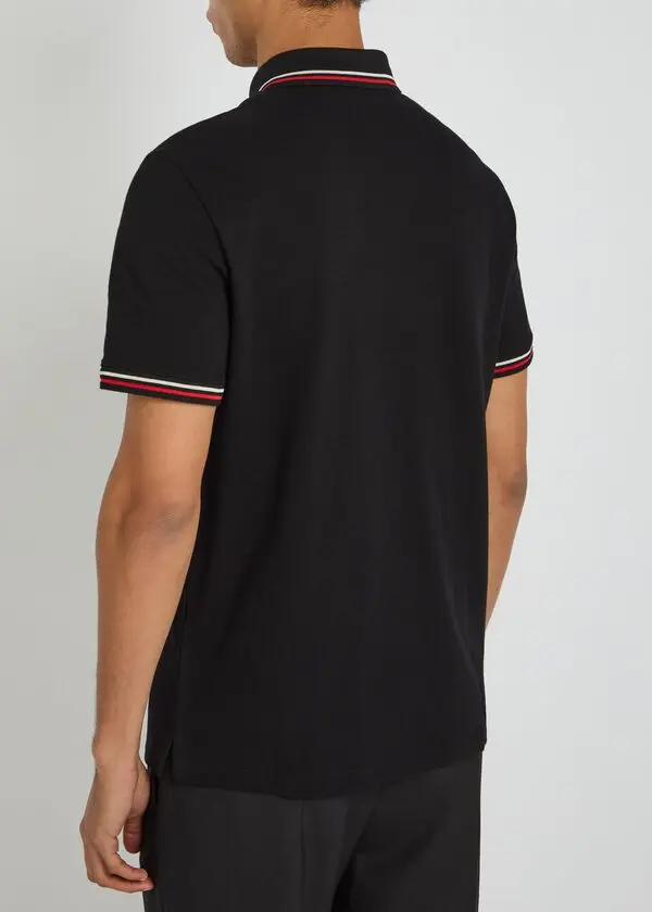 Valentino Garavani Striped Trims Cotton Polo Shirt