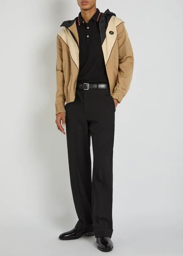 Valentino Garavani Striped Trims Cotton Polo Shirt