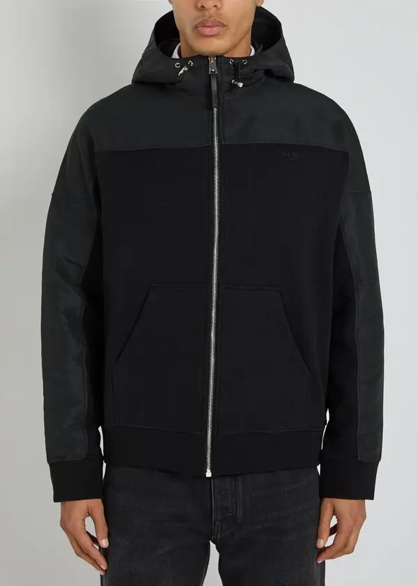 Givenchy Logo Hooded Cotton And Shell Windbreaker Jacket