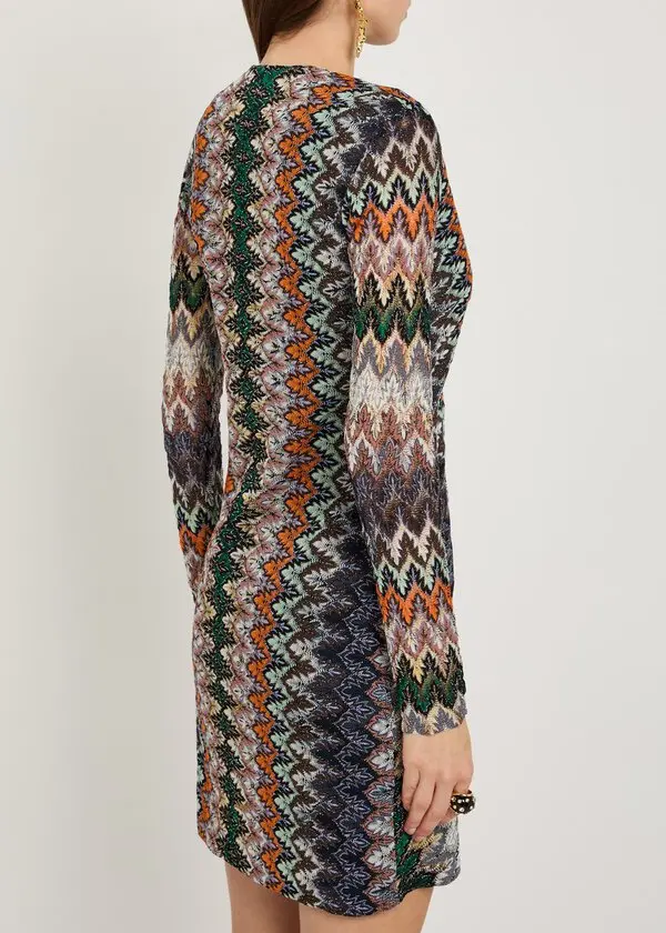 Missoni Patterned Fine-knit Mini Dress