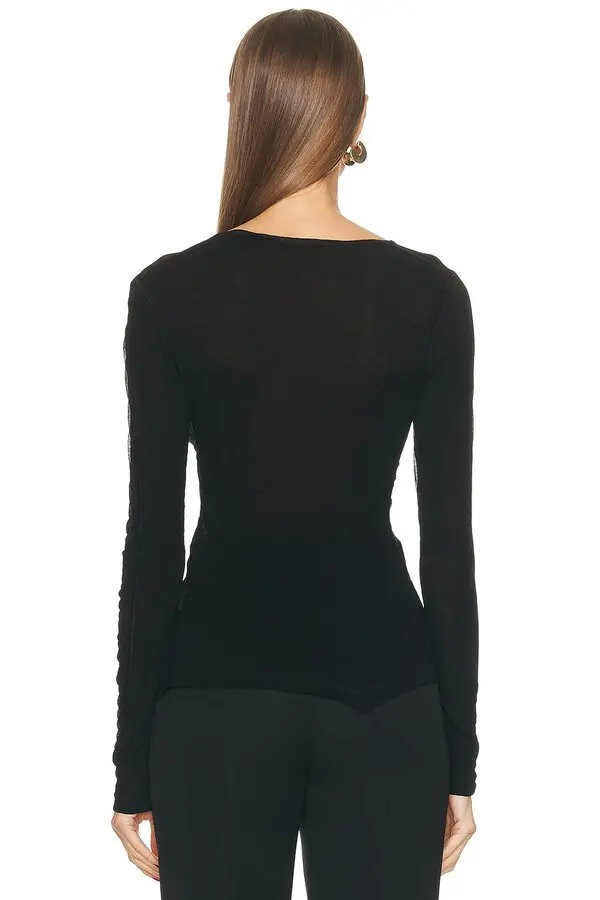 Helmut Lang Seamed Wind Top - Black