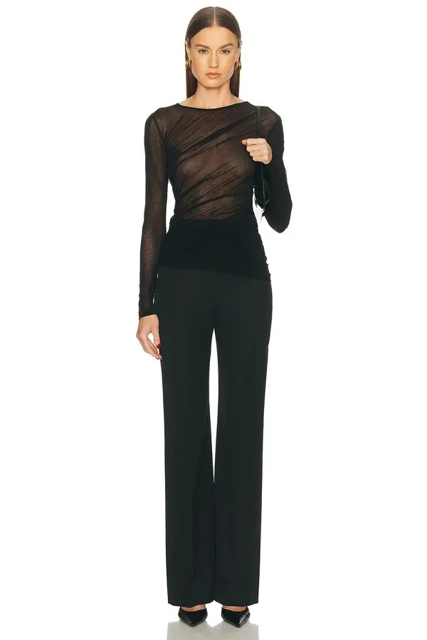 Helmut Lang Seamed Wind Top - Black