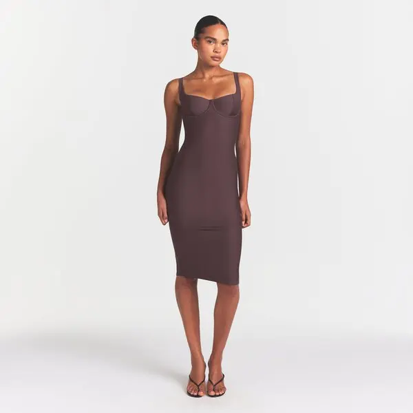 SKIMS Body Midi Dress - Raisin