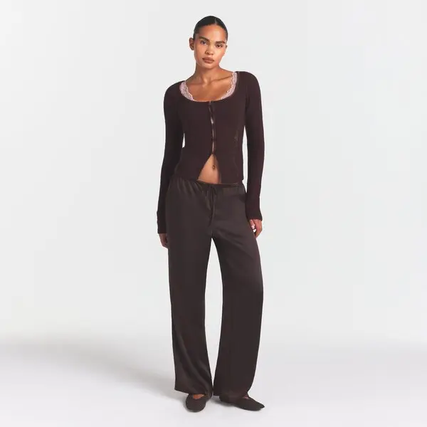 SKIMS Lace Knit Long Sleeve Cardigan - Phoenix