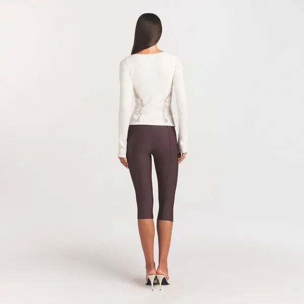 SKIMS Lace Knit Long Sleeve Cardigan - Sugar