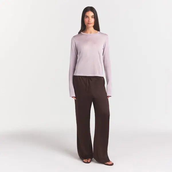 SKIMS Crew Neck Long Sleeve Top - Iris Mica