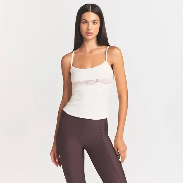 SKIMS Lace Knit Tank Top - Sugar