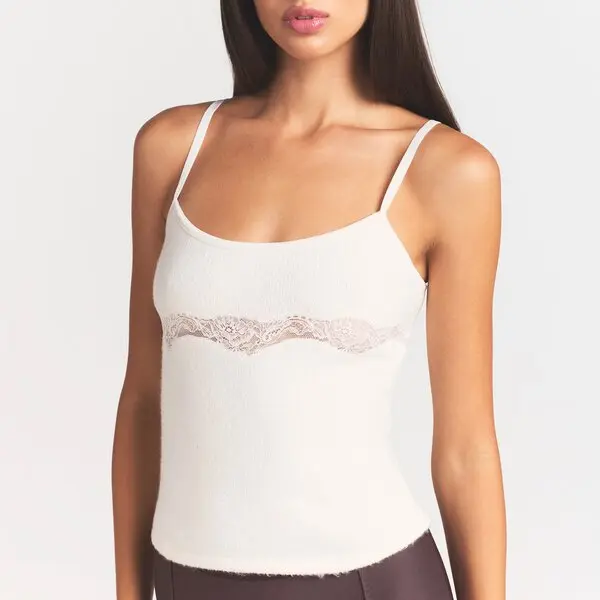 SKIMS Lace Knit Tank Top - Sugar