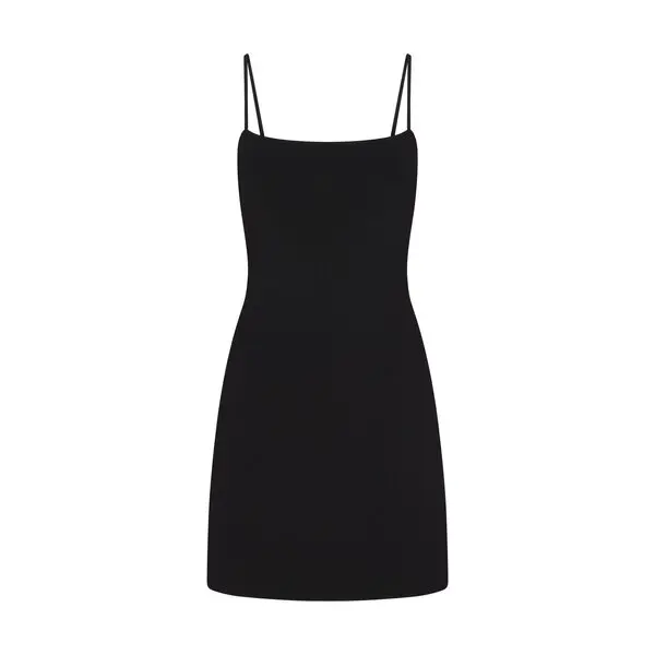 SKIMS Refined Knit Mini Dress - Obsidian