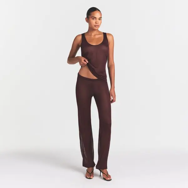 SKIMS Slinky Knit Low Rise Pant - Currant